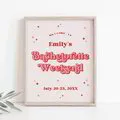 Retro Bachelorette Weekend Welcome Sign | Editable Template