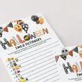 Black and Orange Halloween Emoji Pictionary with Answers | Printable