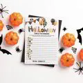 Black and Orange Halloween Emoji Pictionary with Answers | Printable