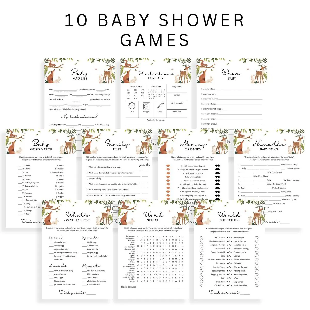 Pinterest Baby Shower Games Baby Shower Bingo Printable Game