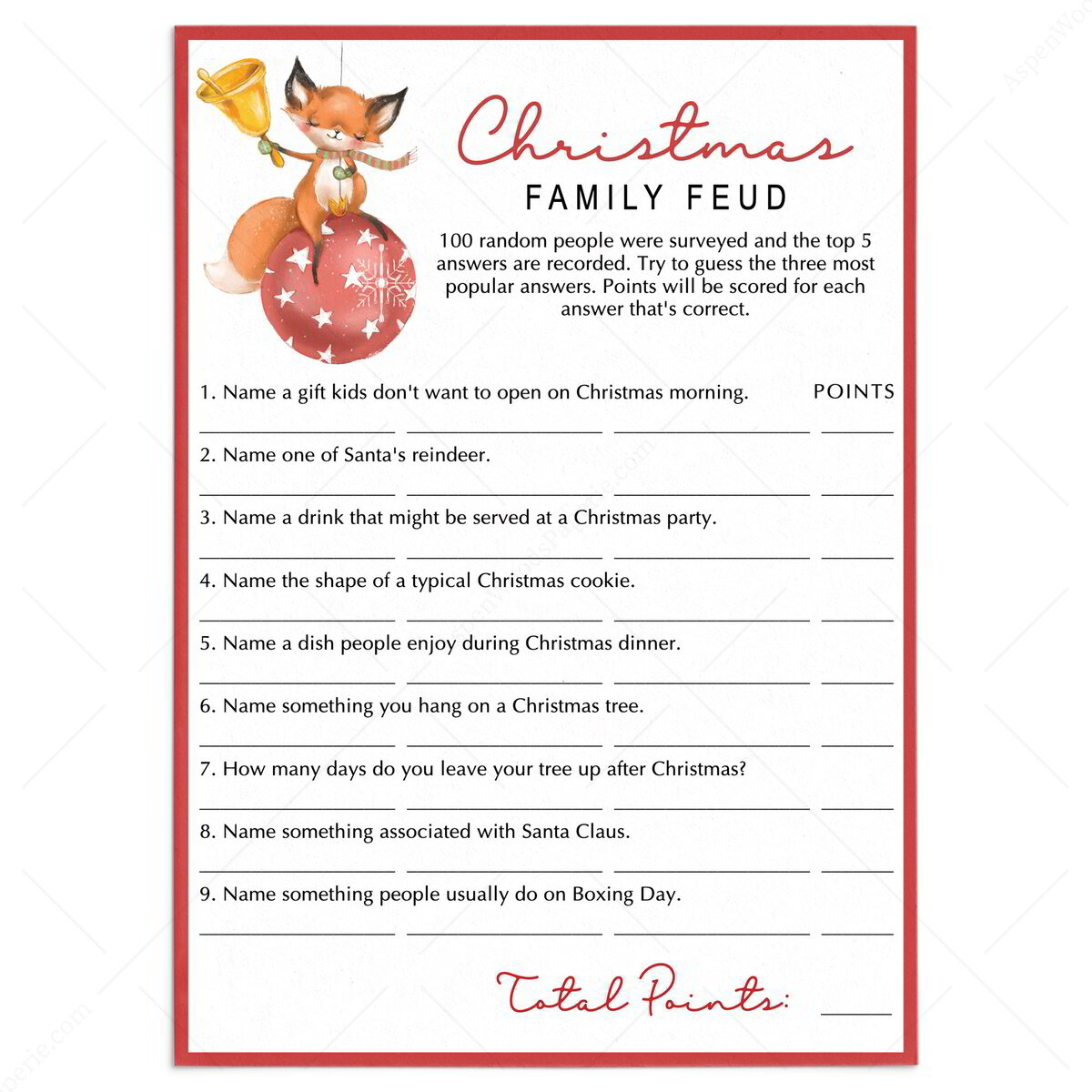 Family Feud Questions and Answers | Christmas Edition