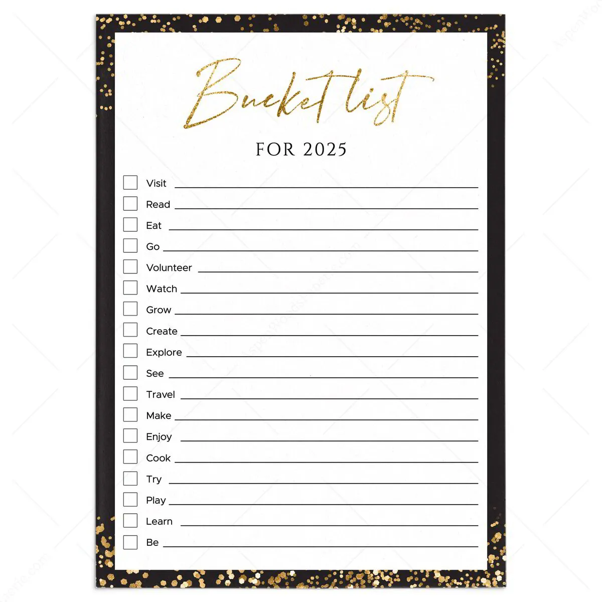 Bucket List Template