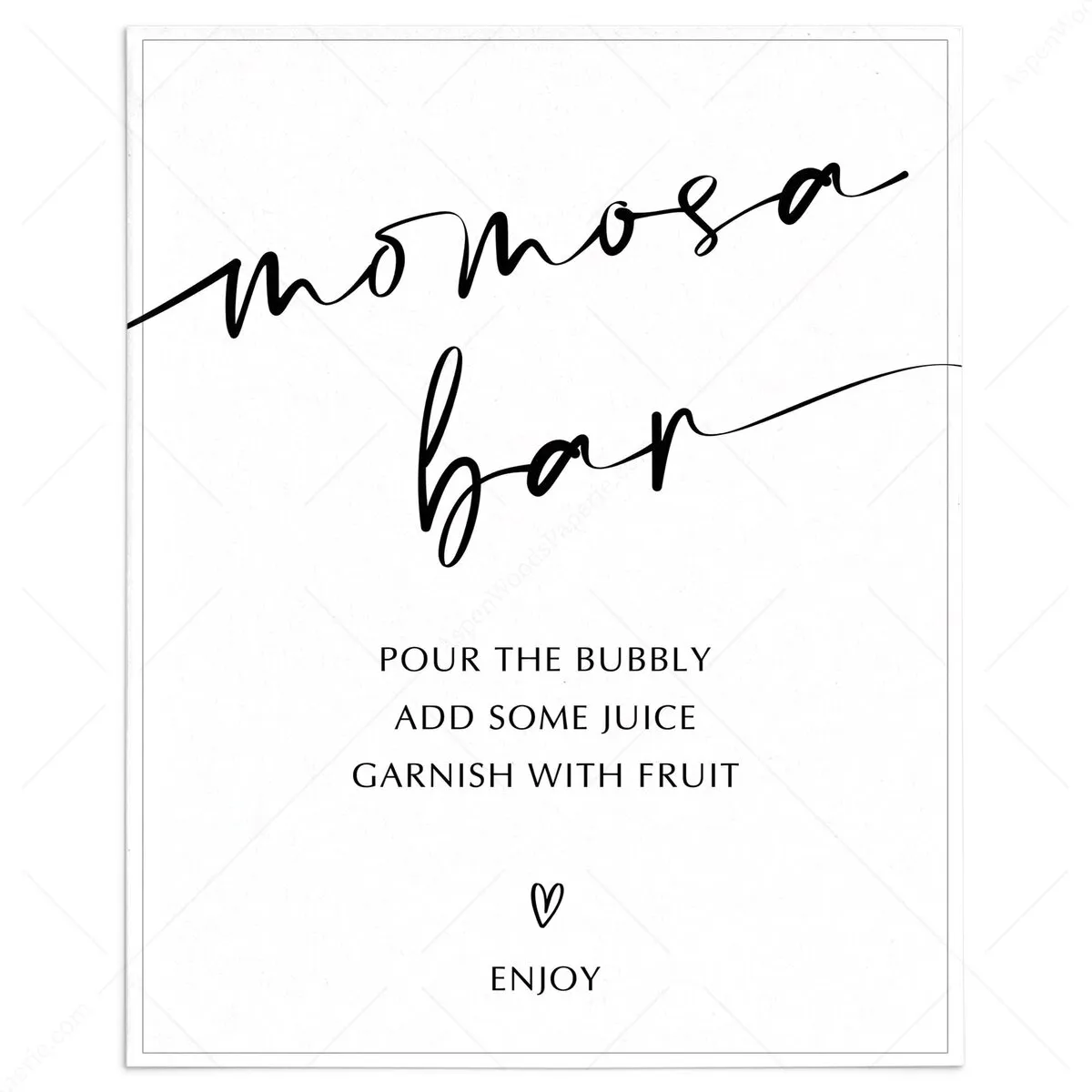Printable Momosa Bar Sign | Gender Neutral Baby Shower