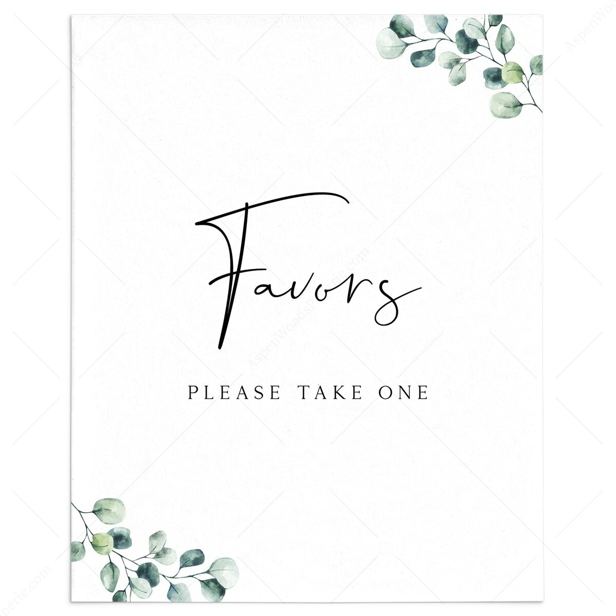 Botanical Party Favor Sign | Instant Download