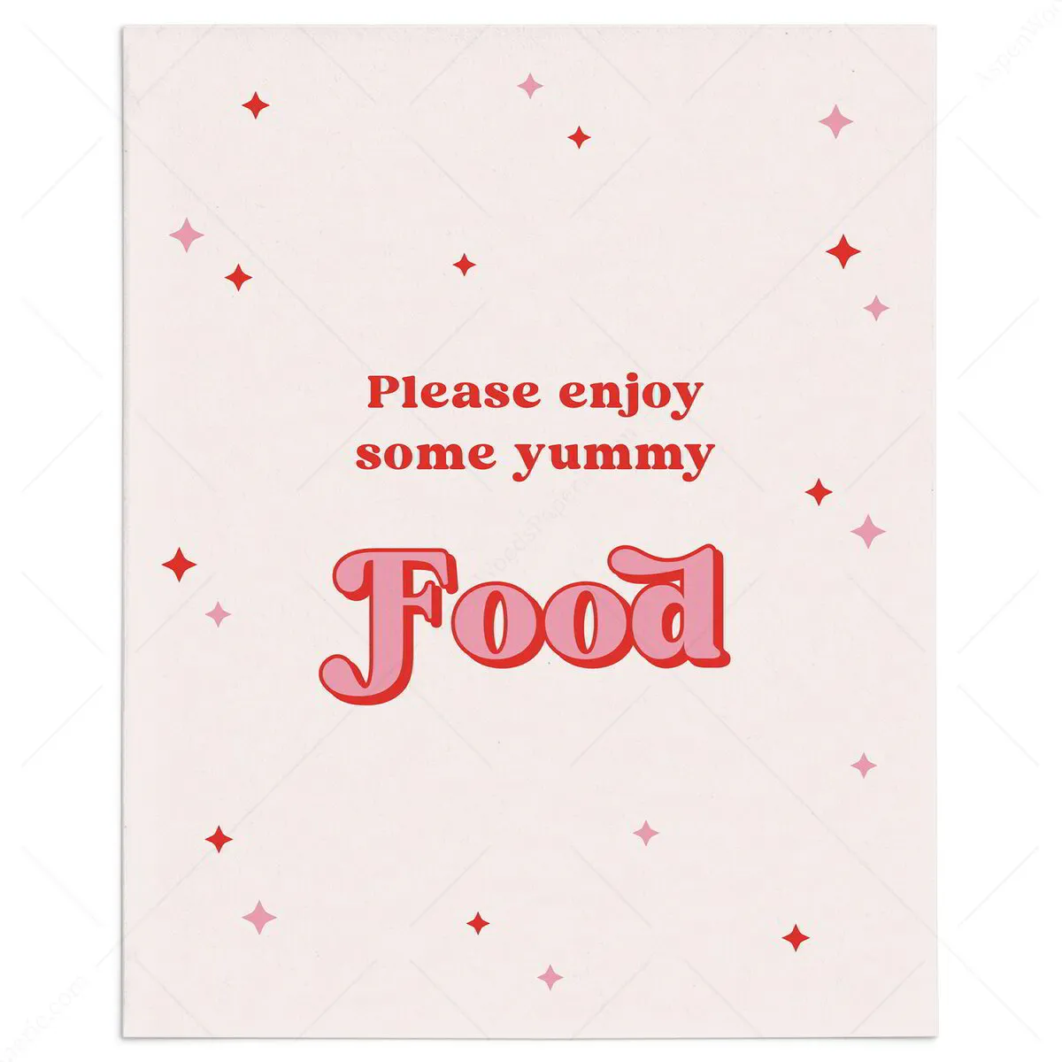 Funky Food Sign Printable | 70s Party Theme Decorations