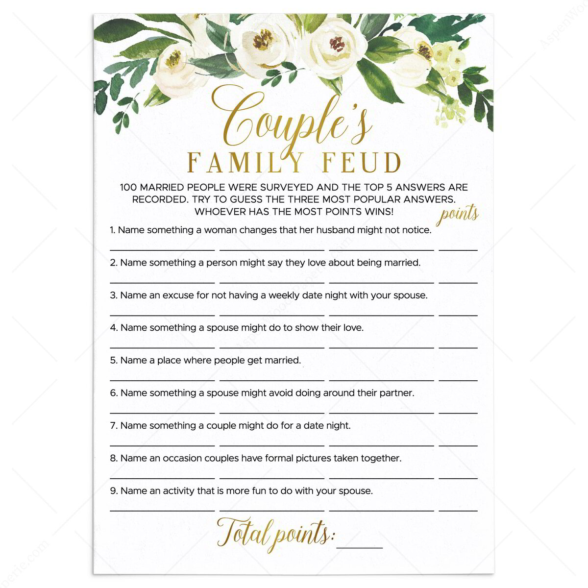 Guess Questions For Couples