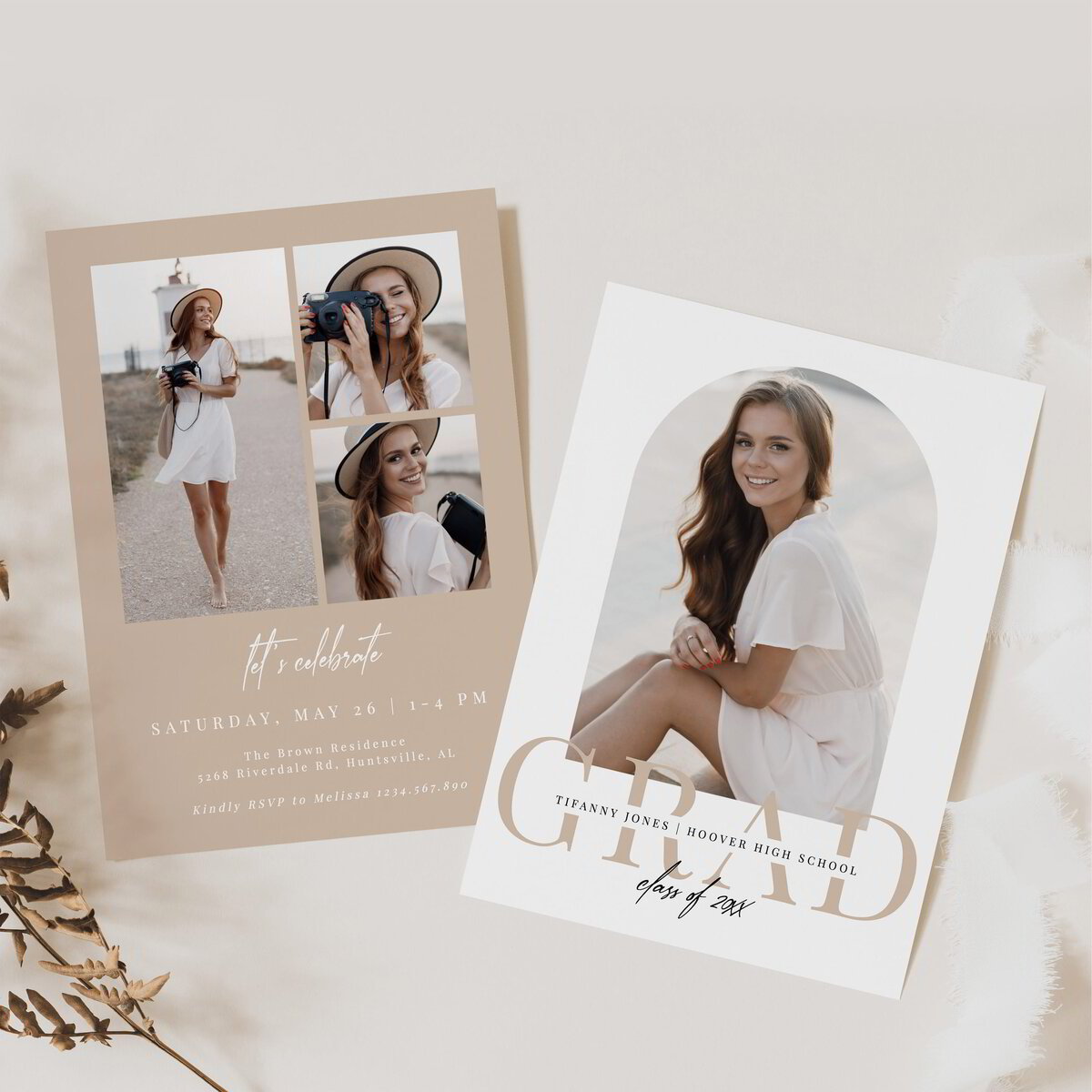 Modern Arch Graduation Party Invitation | Grad Announcement