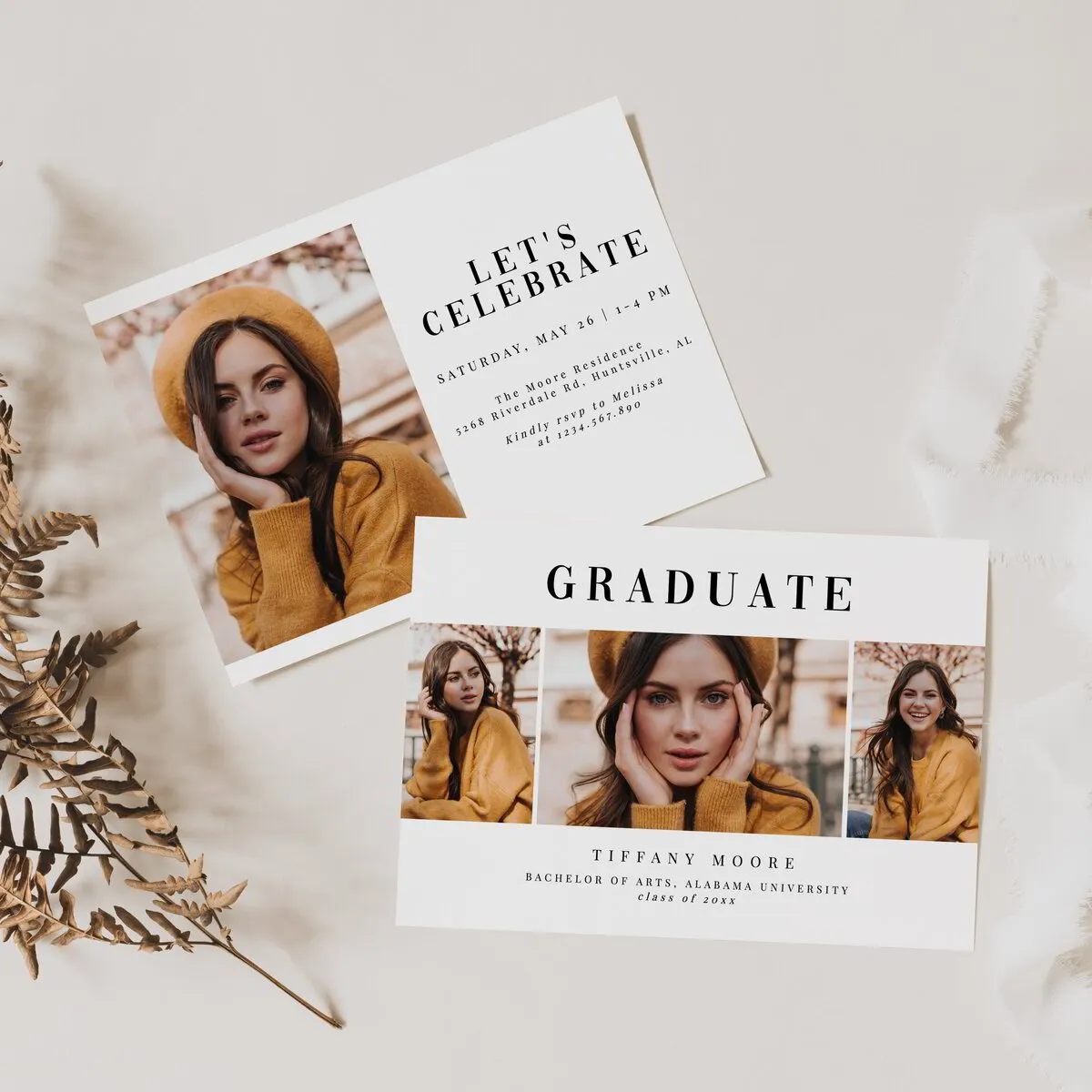 Graduation Senior Announcement Card | Magazine Style
