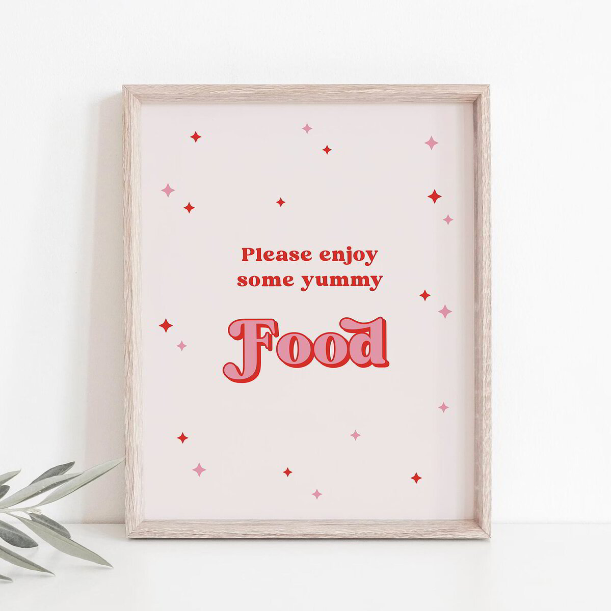 Funky Food Sign Printable | 70s Party Theme Decorations