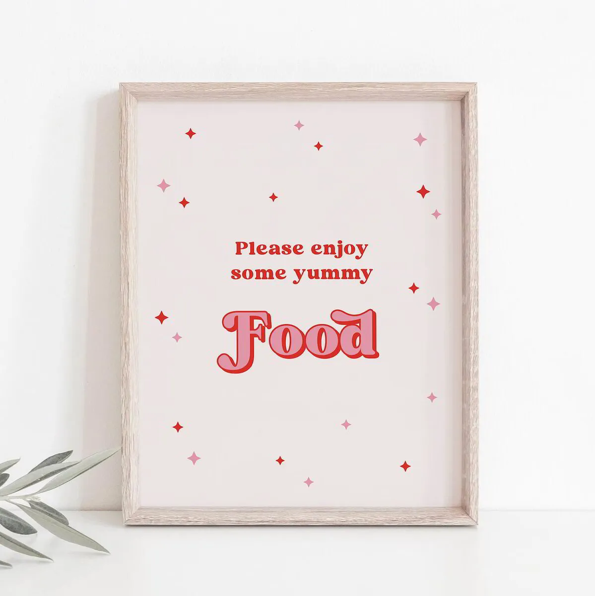 Funky Food Sign Printable | 70s Party Theme Decorations