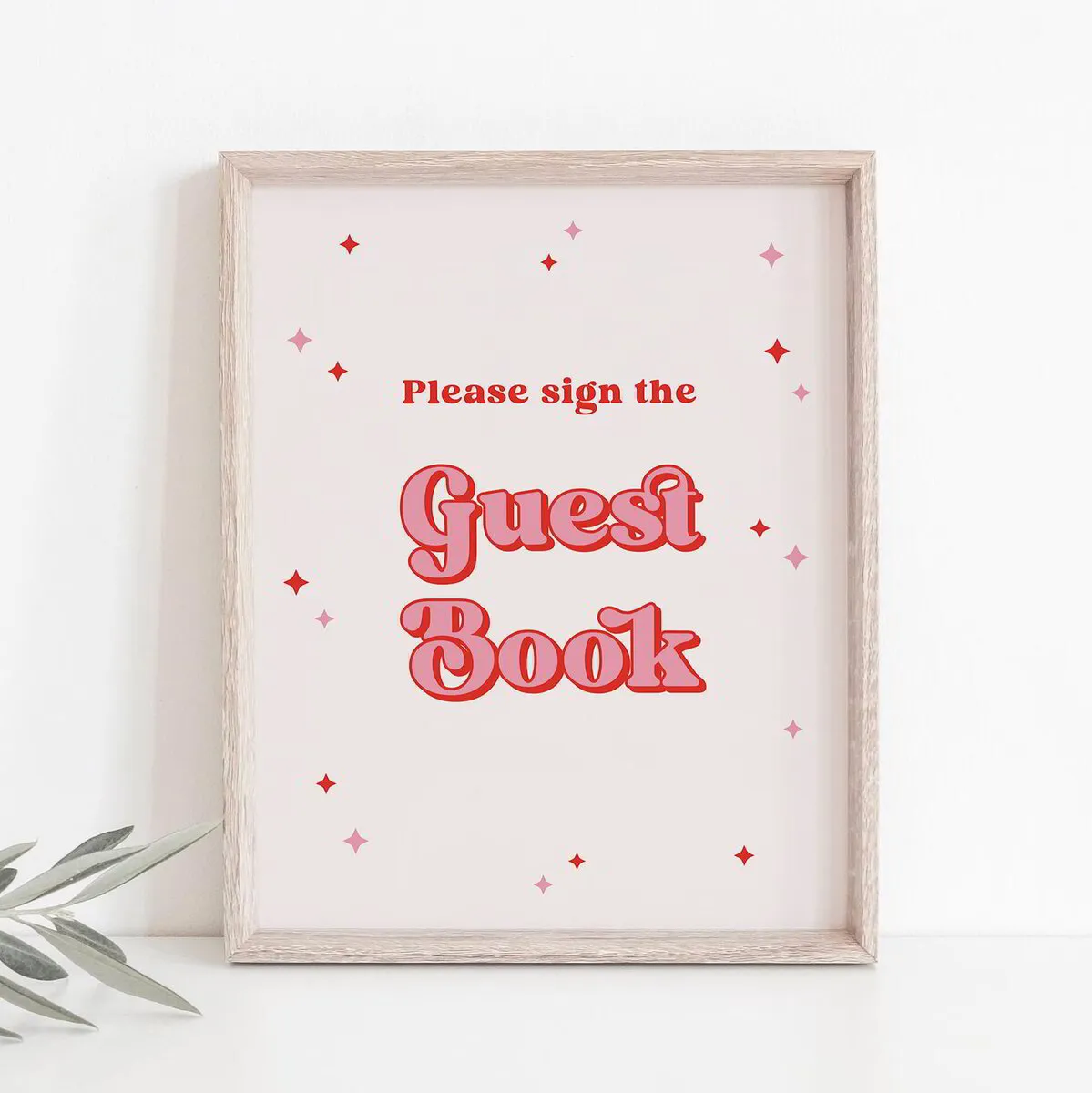 Retro Party Guest Book Sign | 70s Party Decor | Instant Download