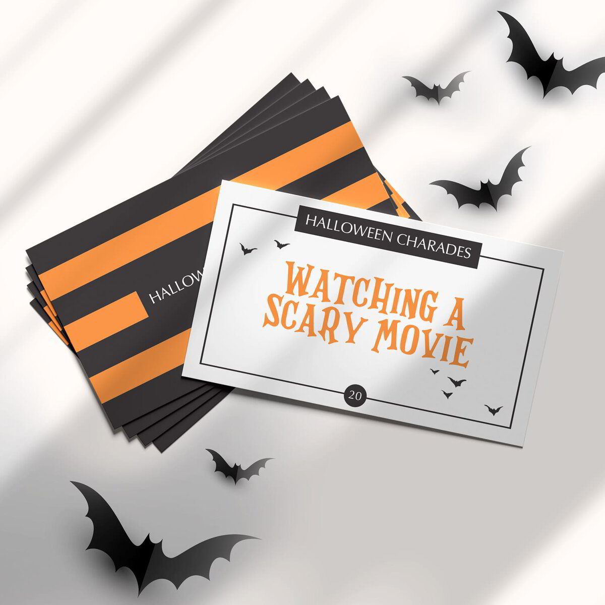 Spooky Halloween Charades Printable | Editable Templates