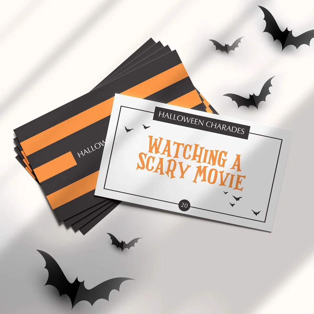 Spooky Halloween Charades Printable | Editable Templates