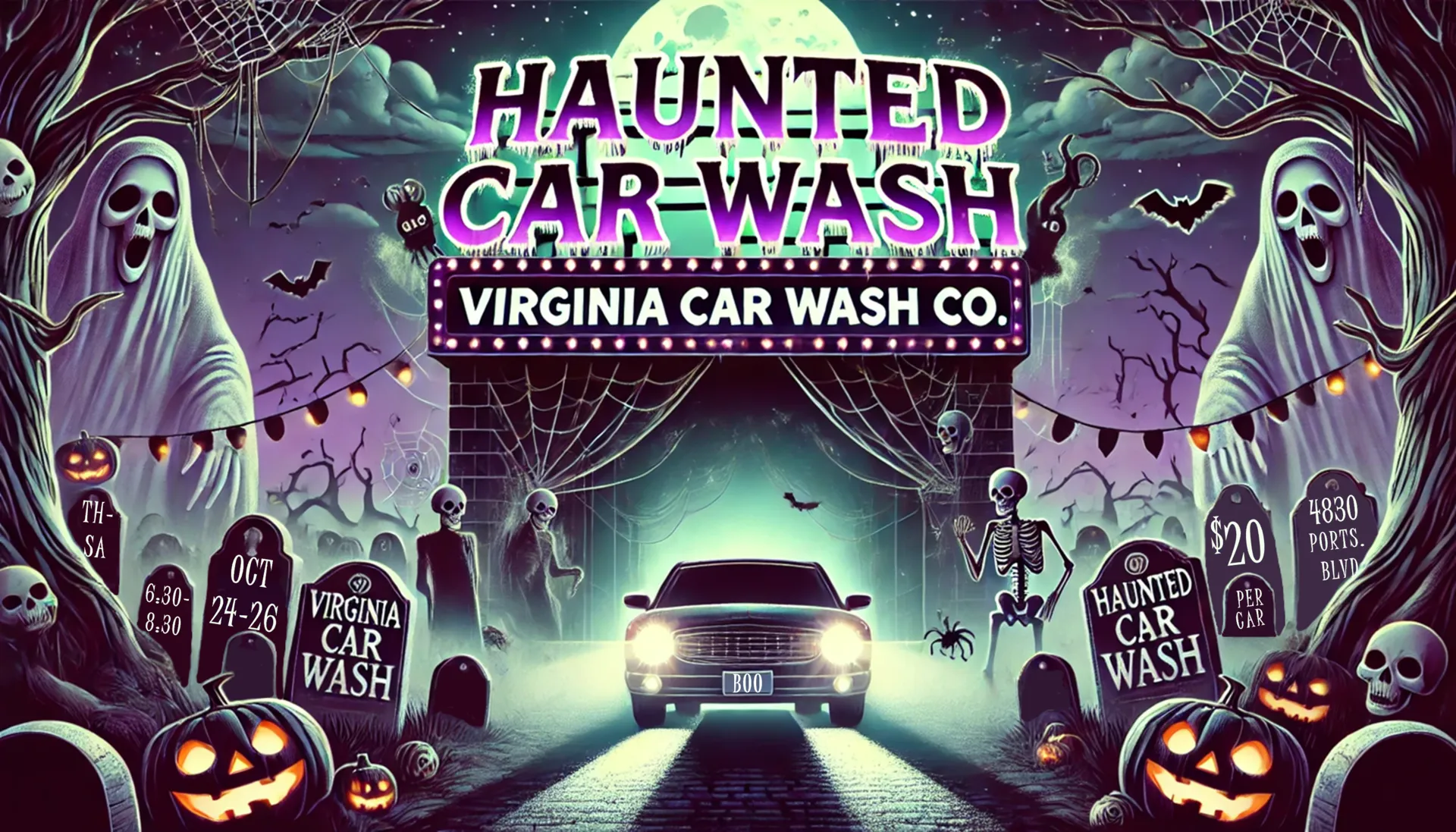 Haunted Car Wash Adventure | Scary Good Clean, If You Dare!