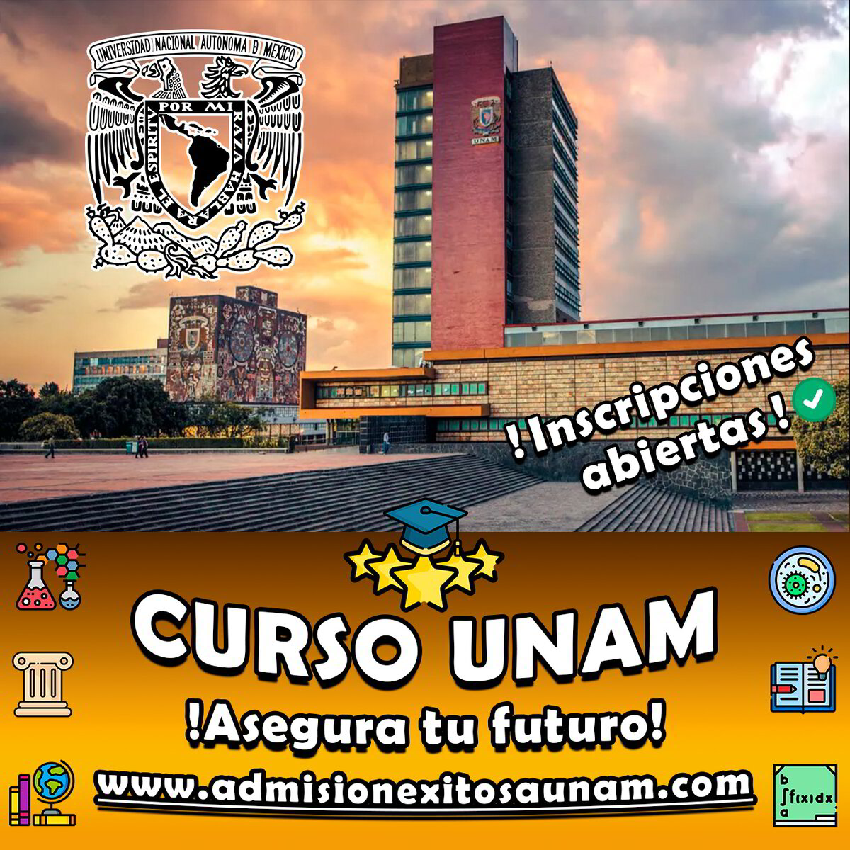 Te prepararemos para lograr ingresar a la UNAM este año!