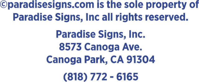 Paradise Signs | Home Page